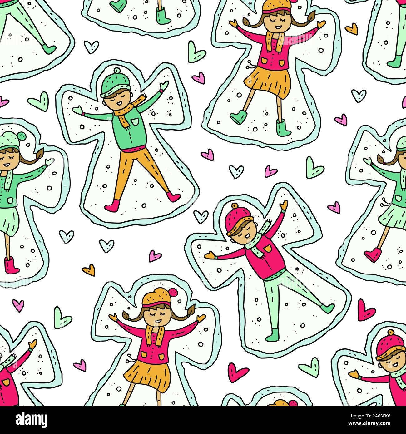 Snowangel Stock Vector Images - Alamy