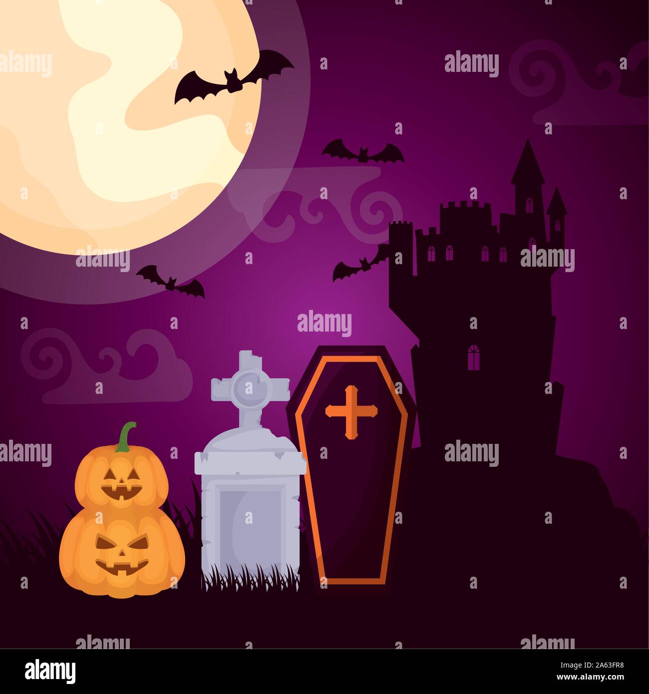 Coffin scene Stock Vector Images - Alamy