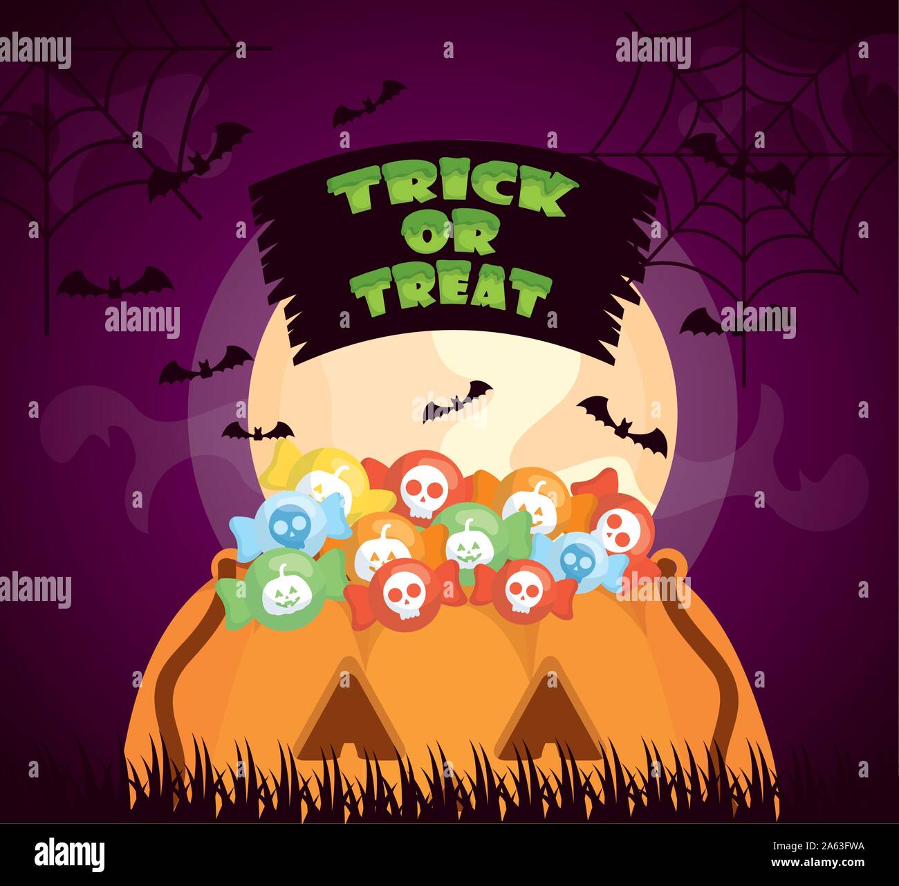 Halloween dark scene sweet candies hi-res stock photography and images ...
