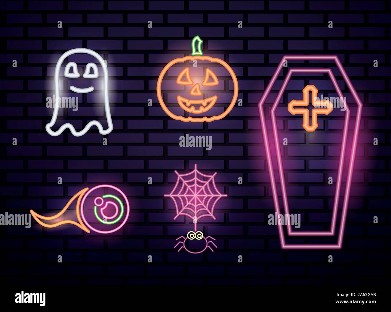 Neon party icons set Stock Vector Images - Alamy