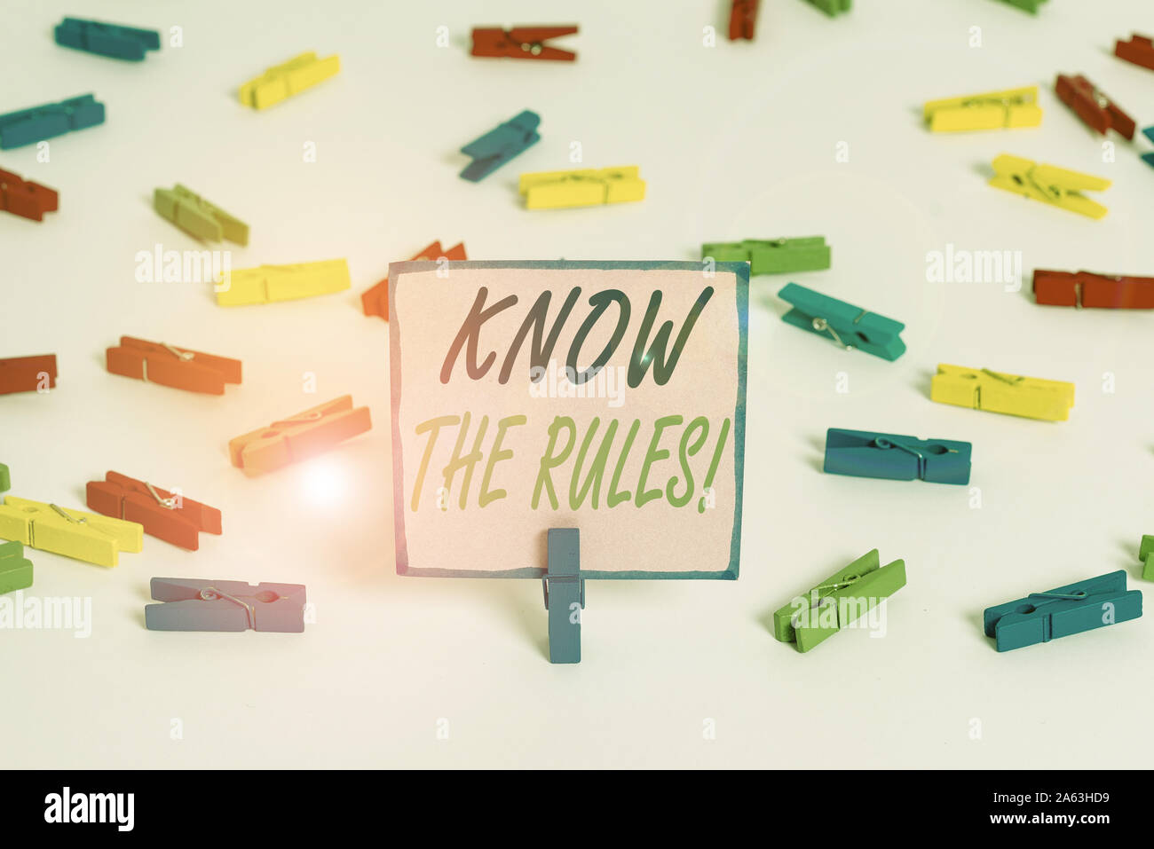 Text sign showing Know The Rules. Business photo text set explicit or ...