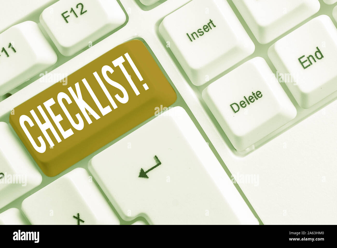 Writing note showing Checklist. Business concept for list items ...