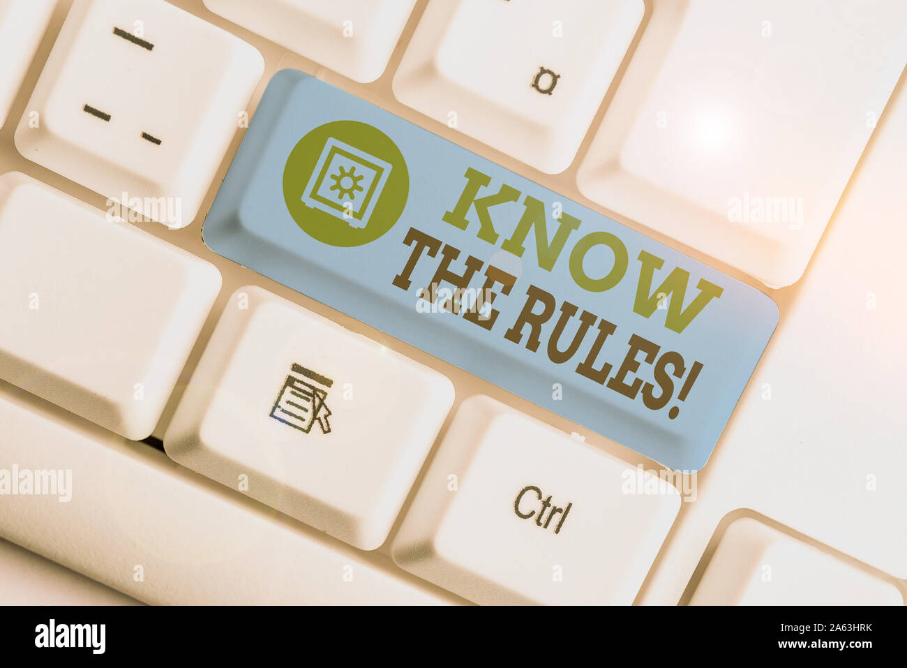 Text sign showing Know The Rules. Business photo text set explicit or ...