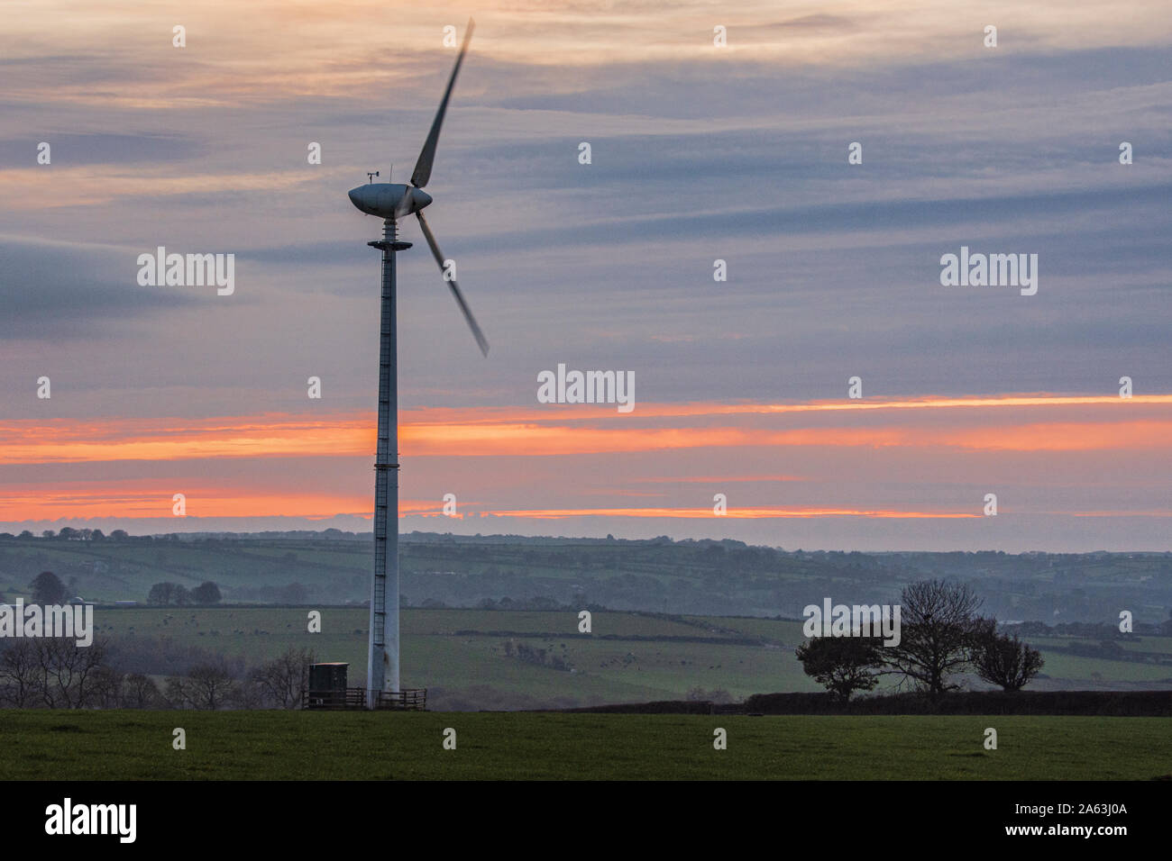 One of many Wind turbines that can be founf in West Wales Stock Photo ...