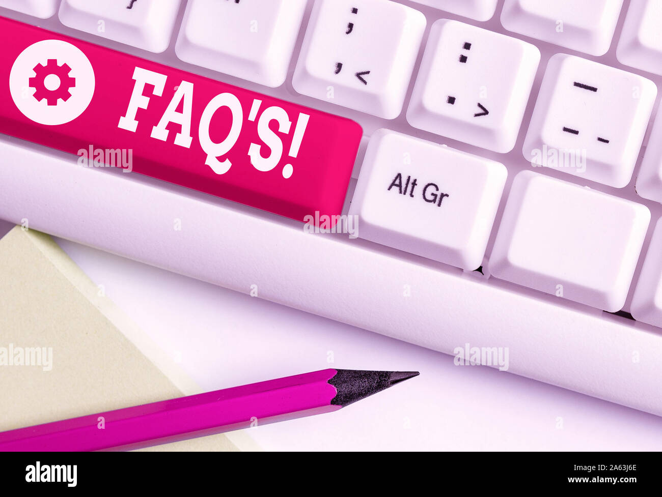 Word writing text Faq S. Business photo showcasing list of questions and answers relating to ...