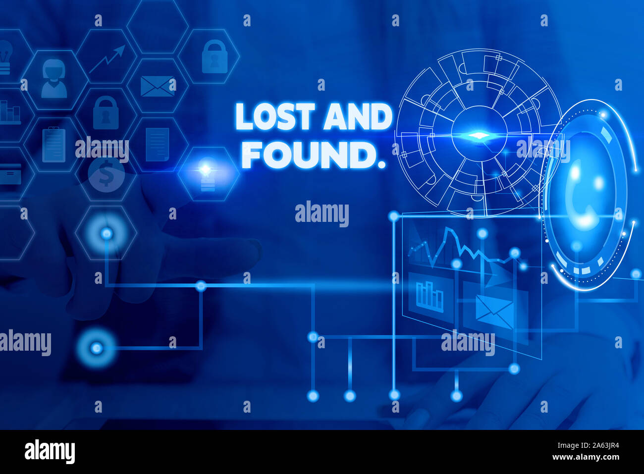 Writing note showing Lost And Found. Business concept for a place where ...