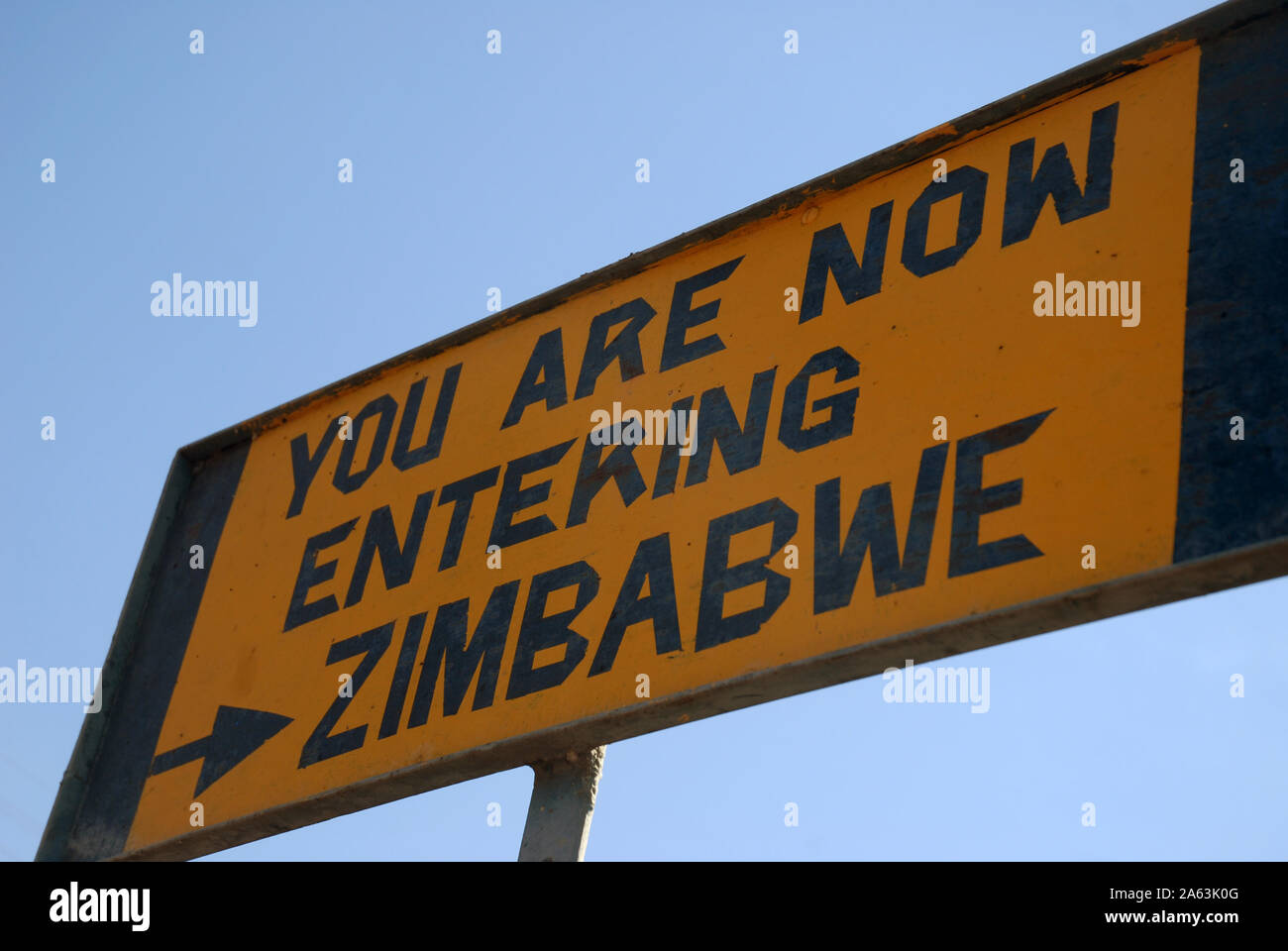 You Are Now Entering Zimbabwe Sign, Victoria Falls Bridge, Zimbabwe ...