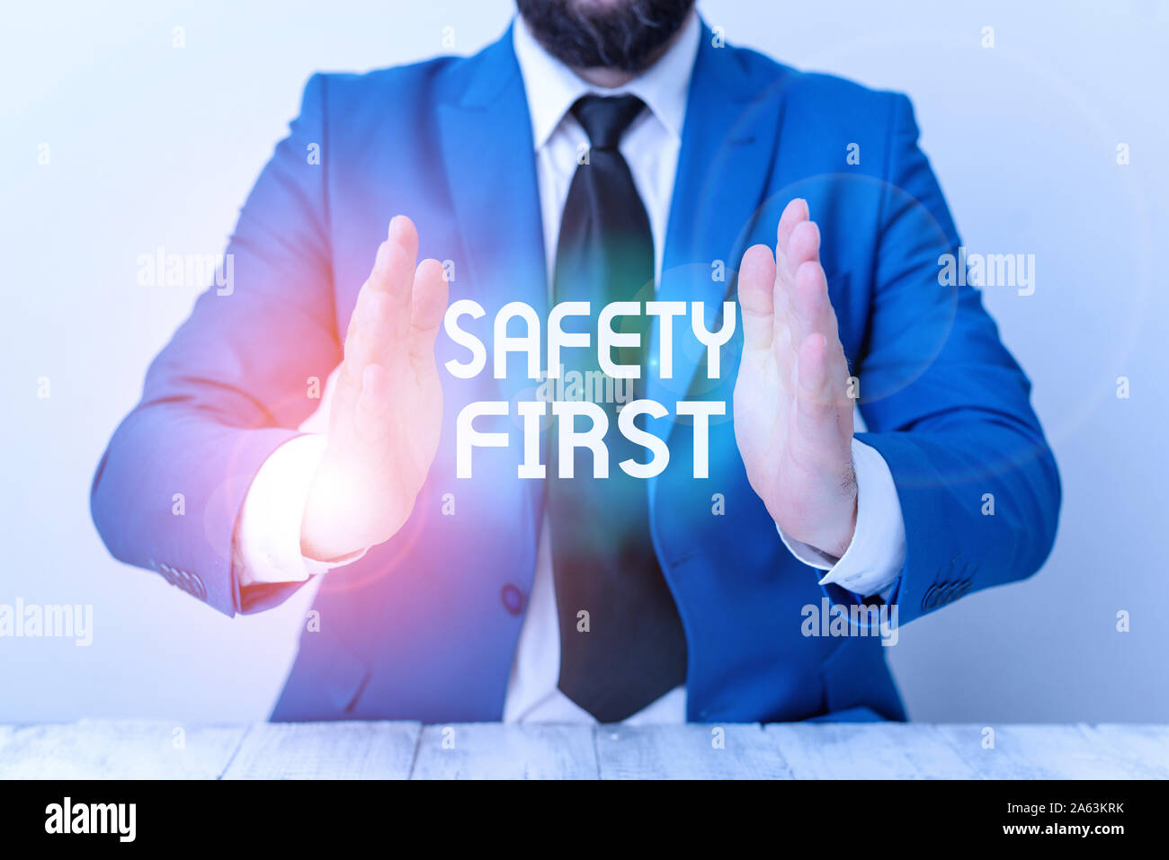 Word writing text Safety First. Business photo showcasing used to say ...