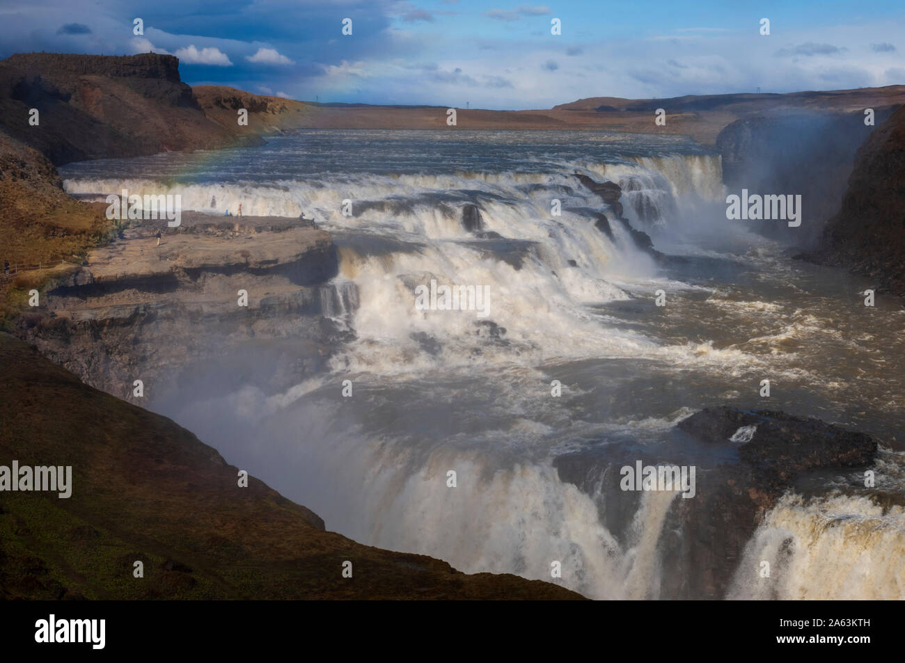 Gullfoss waterfalls, Iceland Stock Photo - Alamy