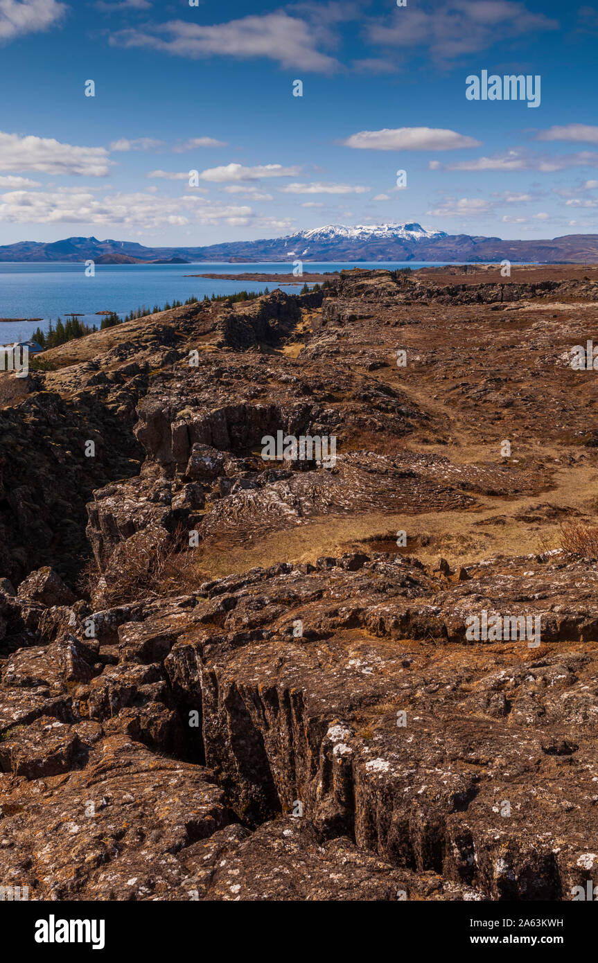 Mid-Atlantic Rift zone, Thingvellir National Park, Iceland Stock Photo ...