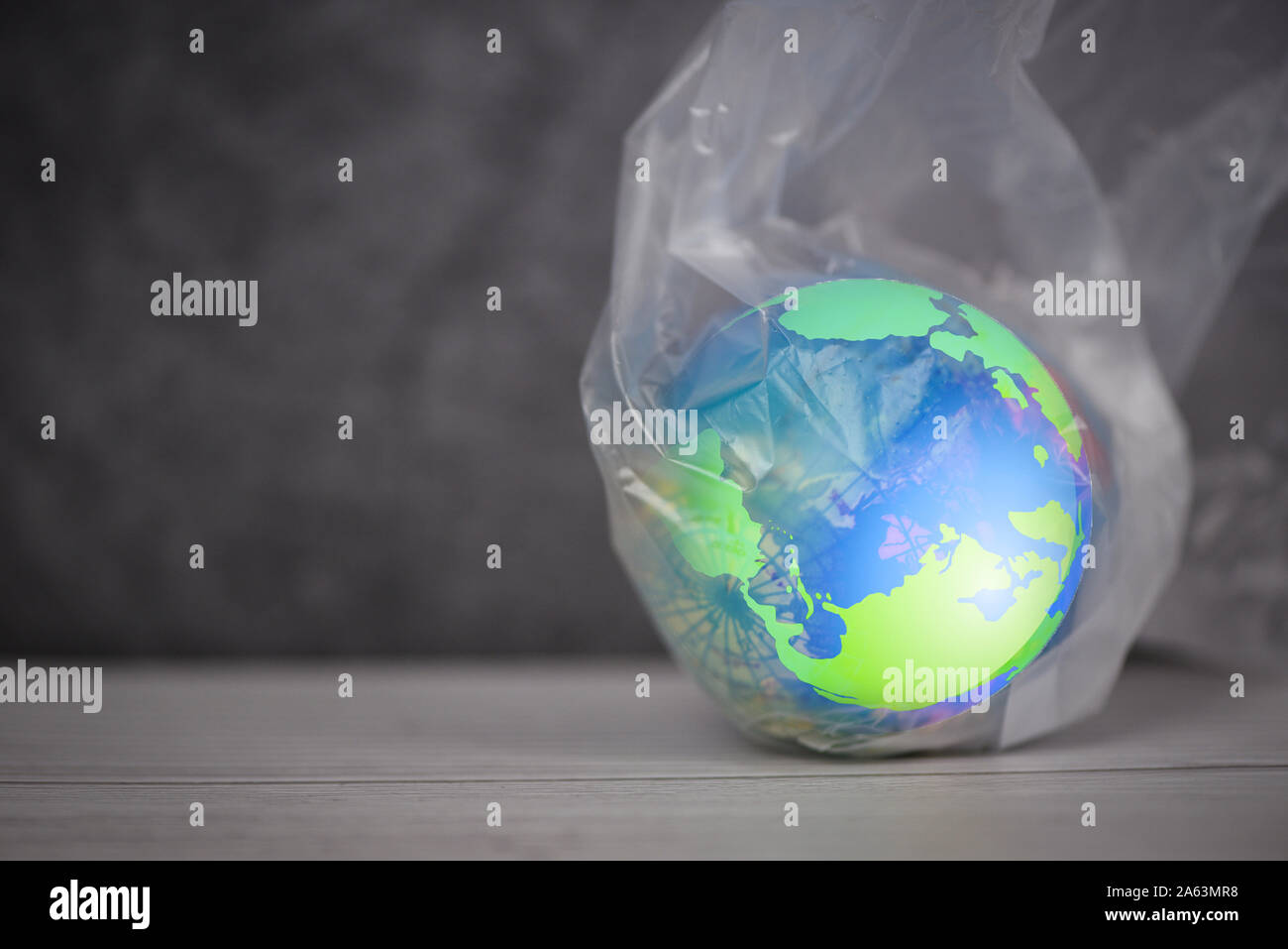 Plastic world or World Environment Day Concept / The planet earth in a ...