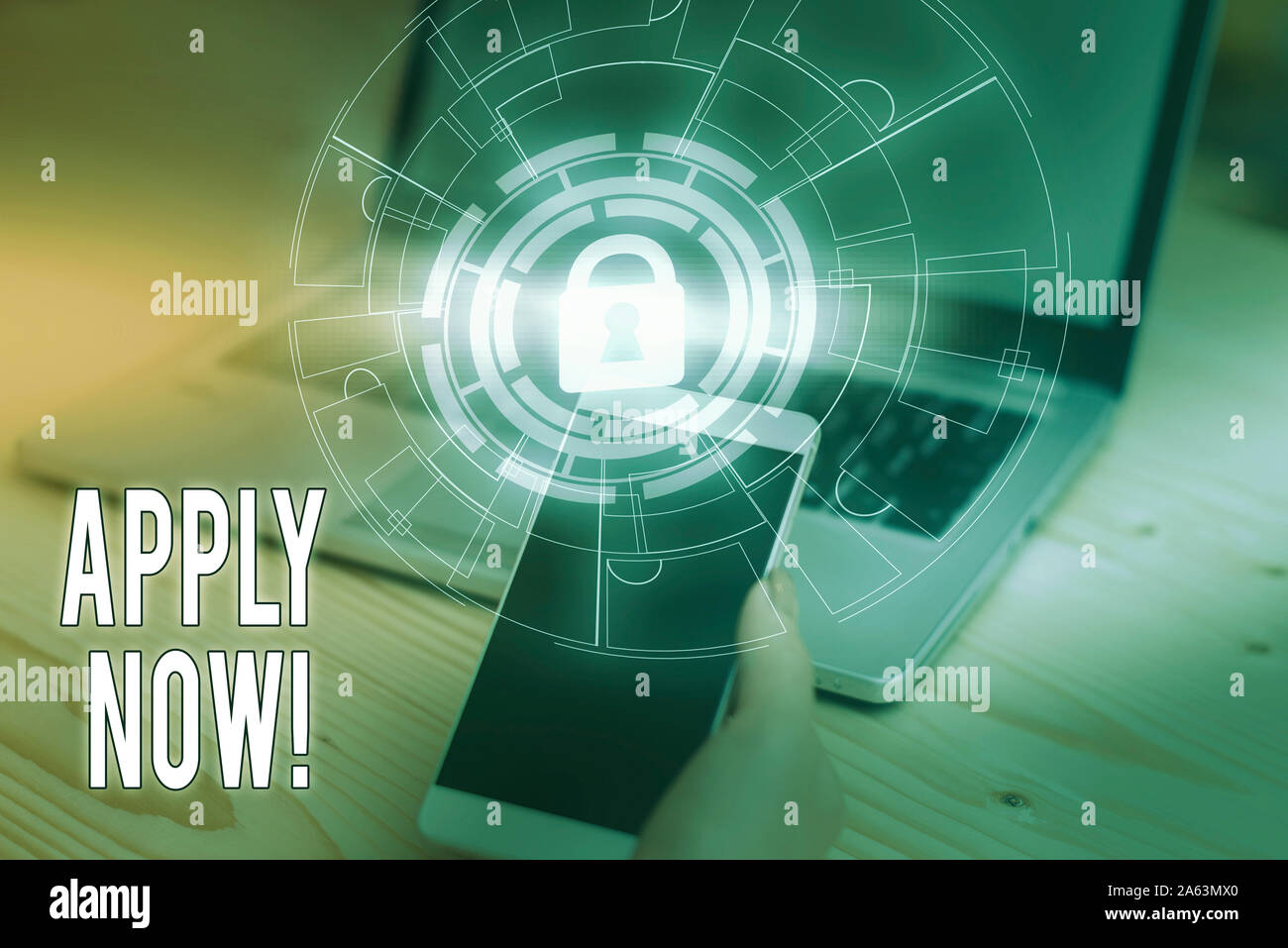 Text sign showing Apply Now. Business photo text request something ...