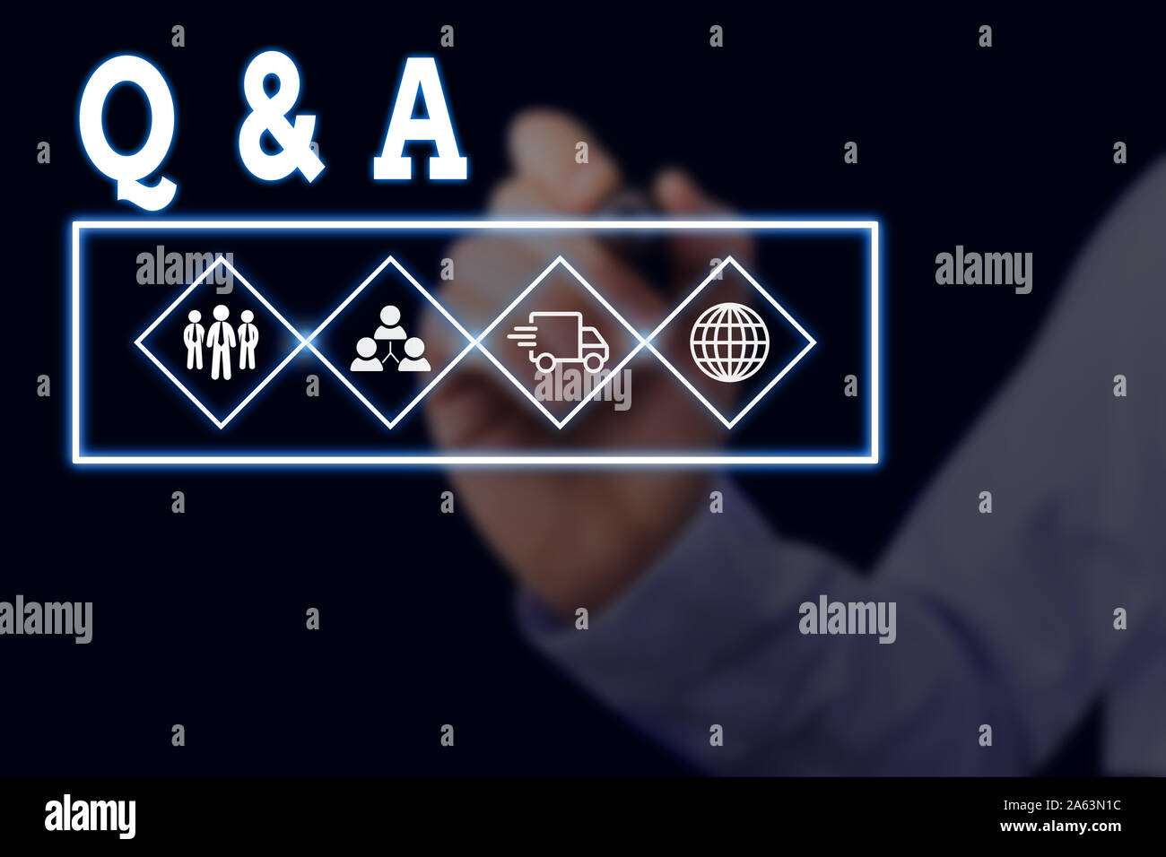 Handwriting text Q And A. Conceptual photo defined as questions being ...