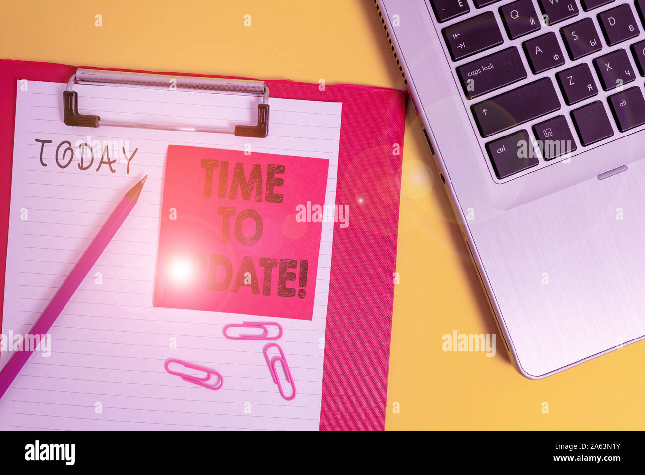 Conceptual hand writing showing Time To Update. Concept meaning this is ...