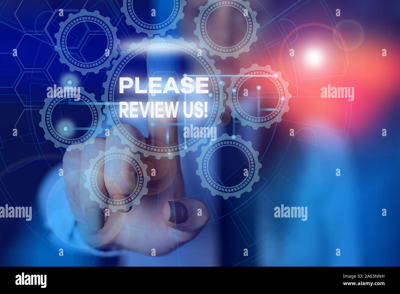 Word writing text Please Review Us. Business photo showcasing situation ...