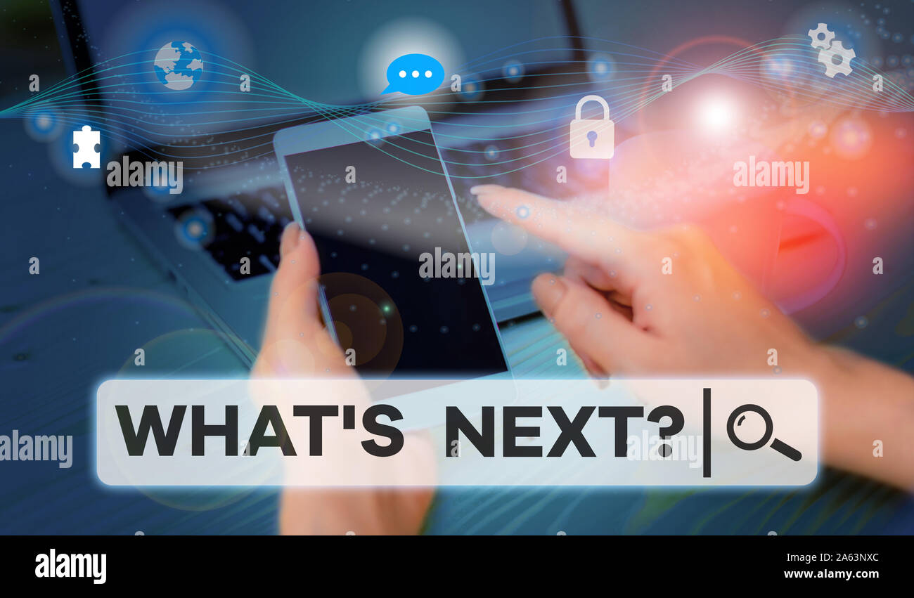 Handwriting text What S Next Question. Conceptual photo asking ...