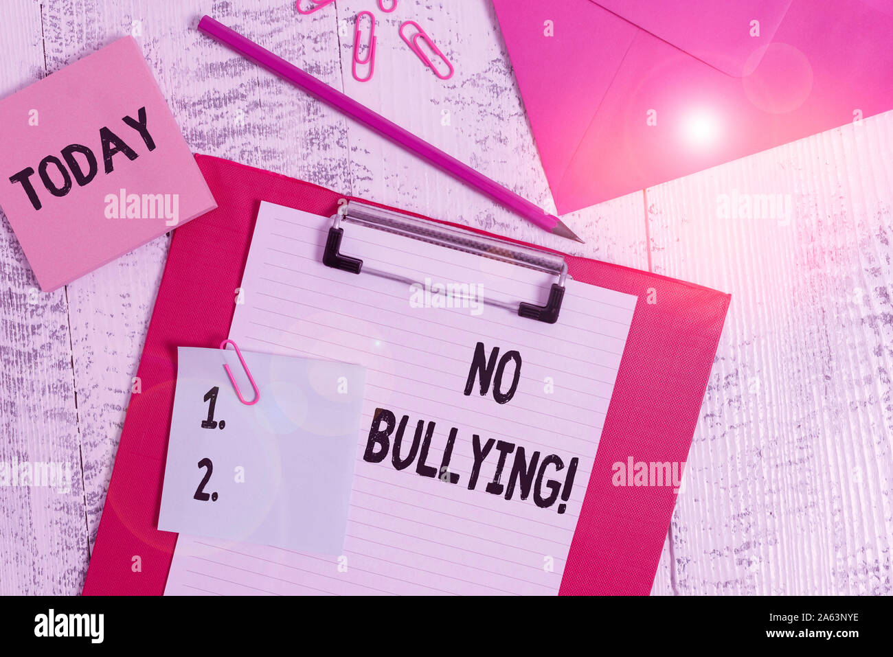 Word writing text No Bullying. Business photo showcasing stop ...