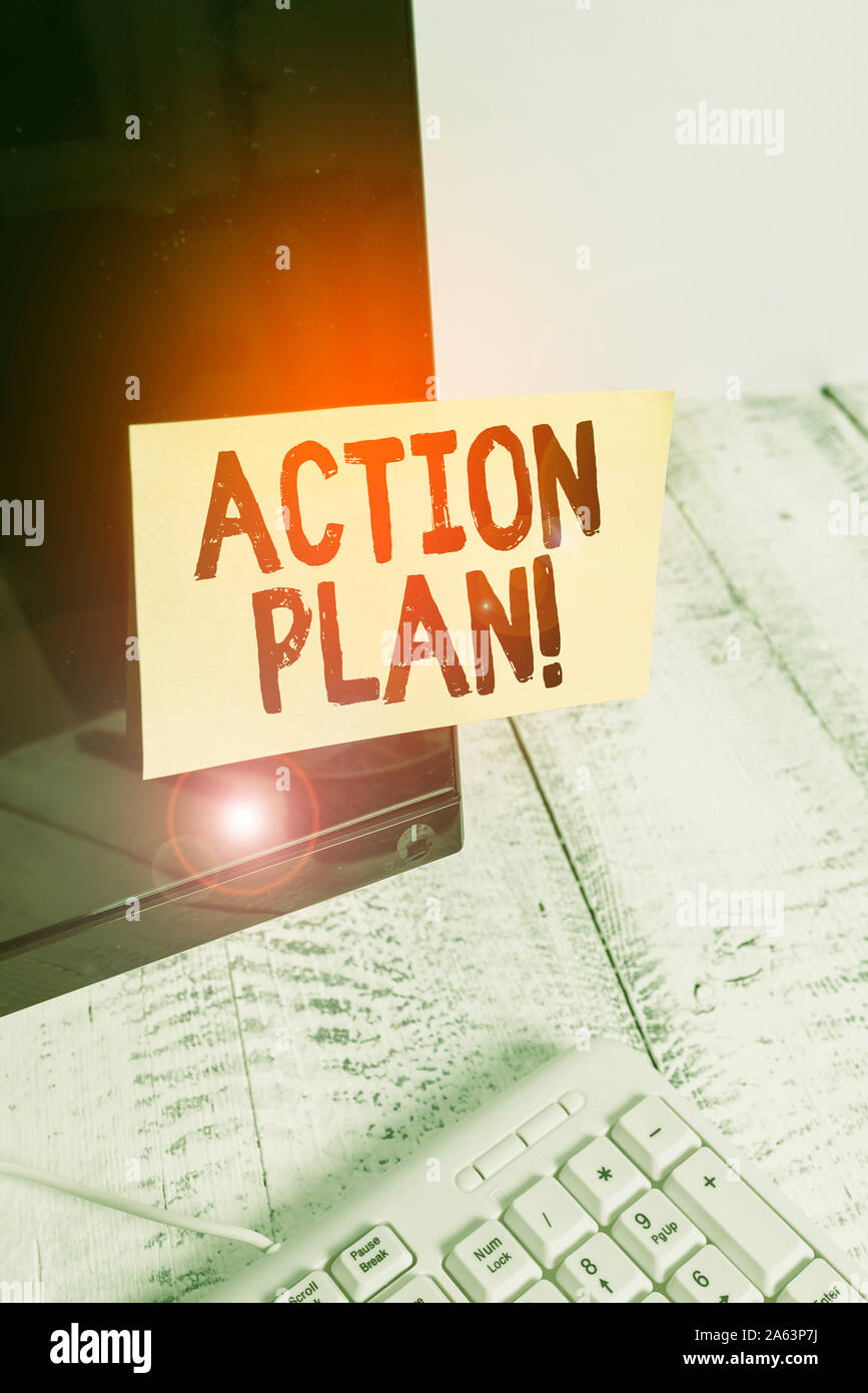 Word writing text Action Plan. Business photo showcasing proposed ...