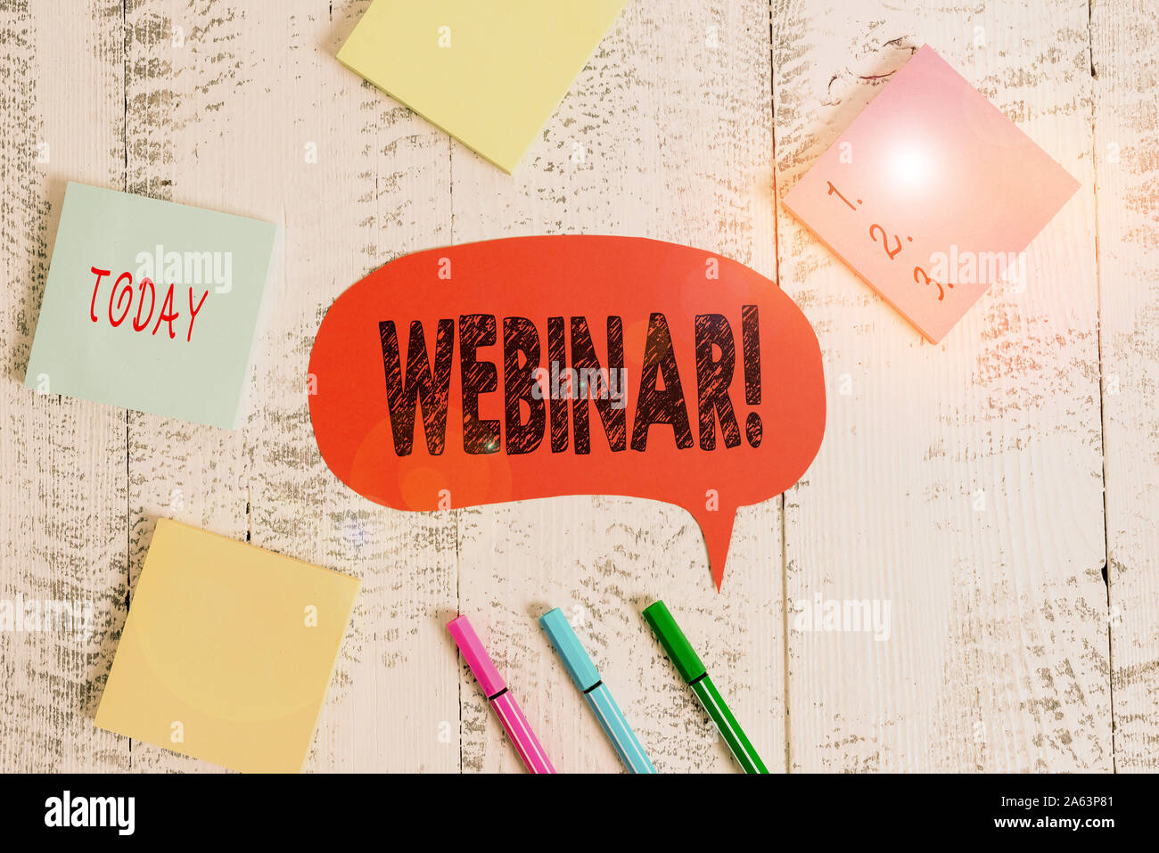 Text sign showing Webinar. Business photo text seminar or other ...