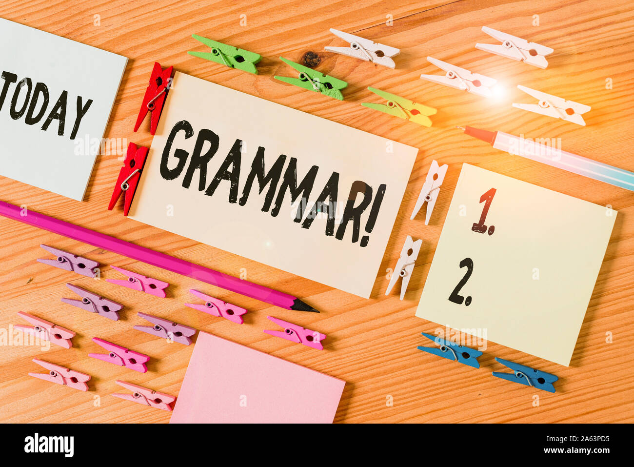 Handwriting text writing Grammar. Conceptual photo whole system ...