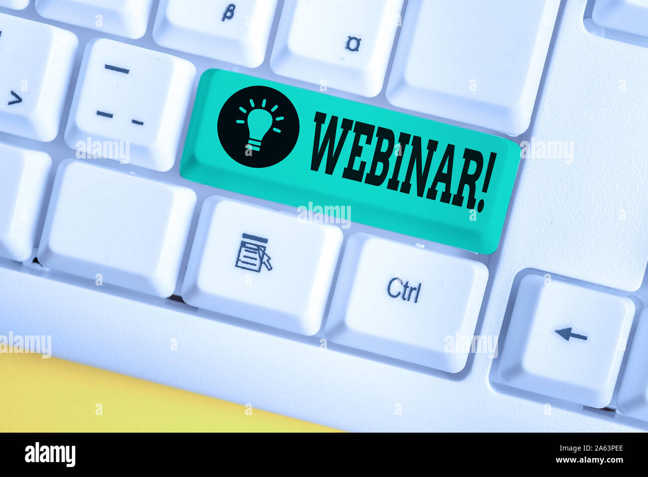 Handwriting text writing Webinar. Conceptual photo seminar or other ...