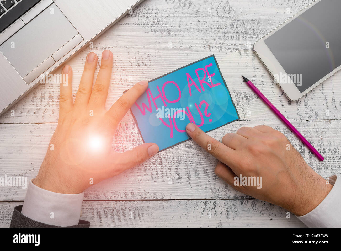 Text sign showing Who Are Youquestion. Business photo text someone ... Text sign showing Who Are Youquestion. Business photo text someone ...
