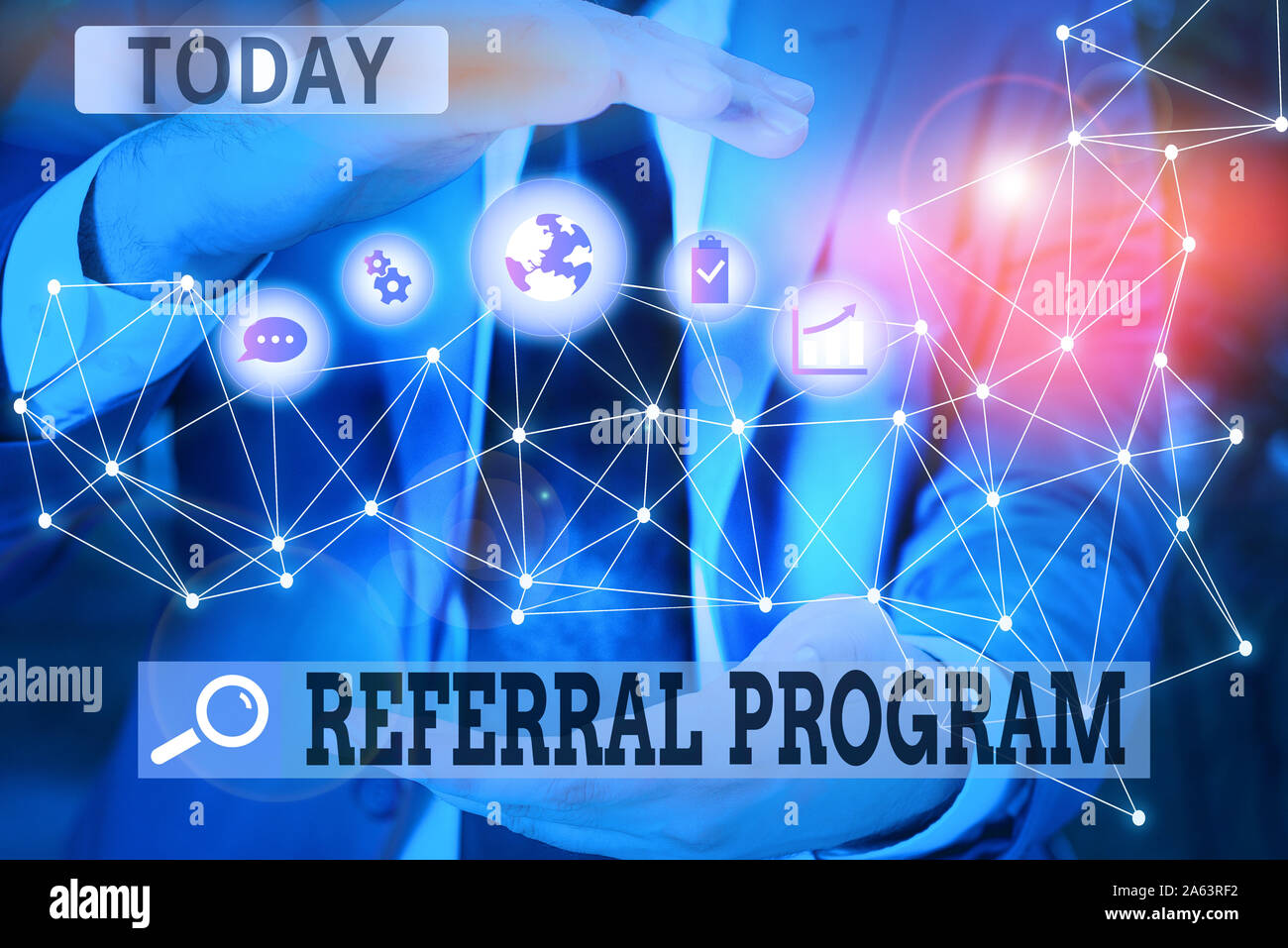Word writing text Referral Program. Business photo showcasing employees ...