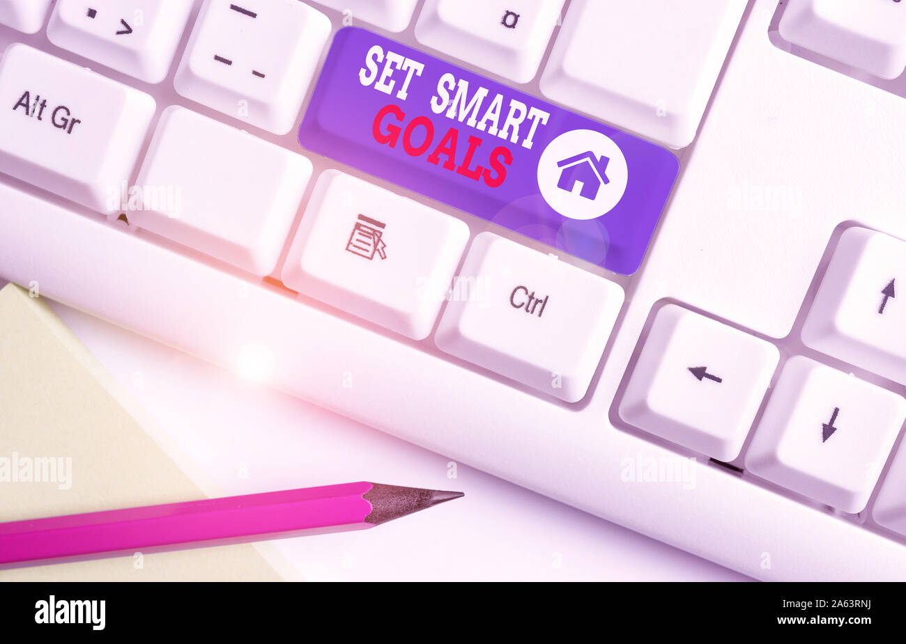 Handwriting text Set Smart Goals. Conceptual photo giving criteria to ...