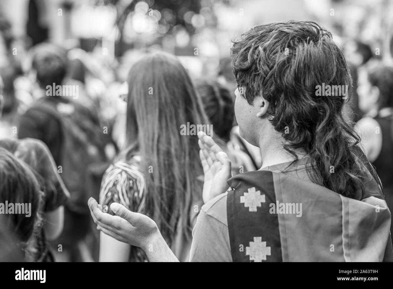 The enemies of Chilean government People protesters portraits at ...