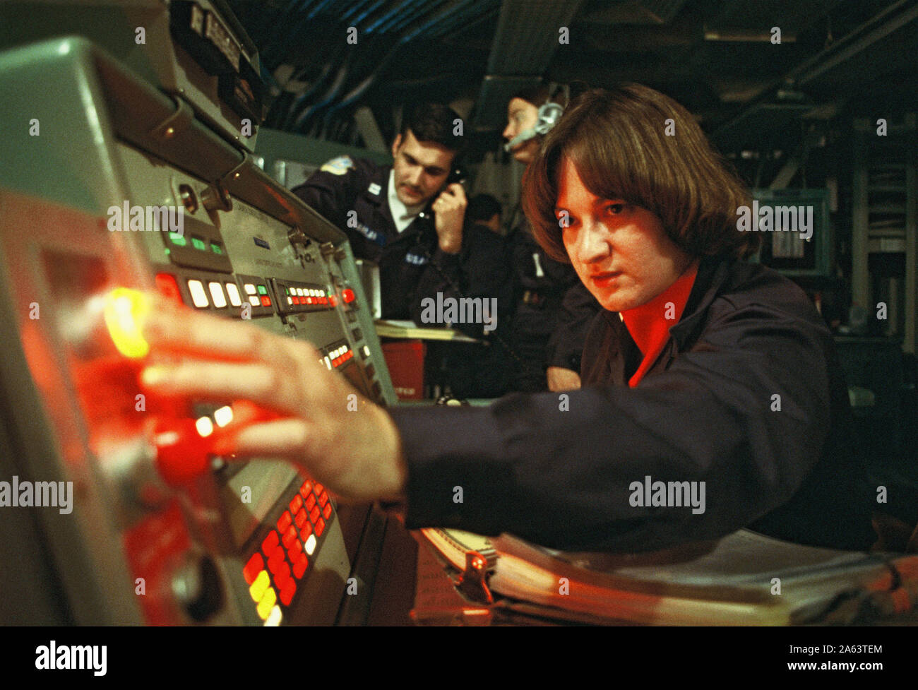 The control room panel of a U.S. Air Force LGM-25C Titan II ICBM silo ...