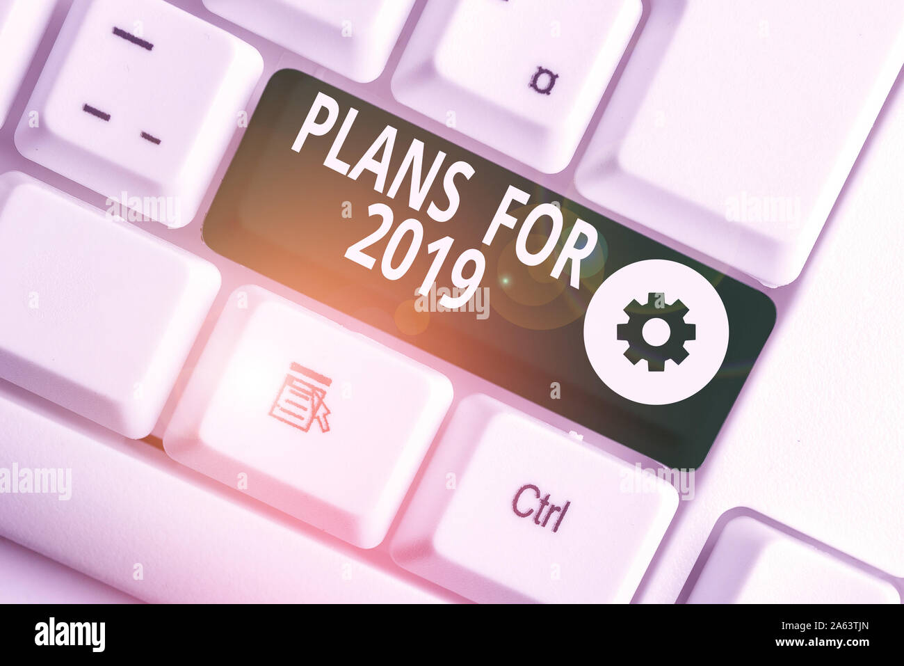 Writing note showing Plans For 2019. Business concept for an intention ...