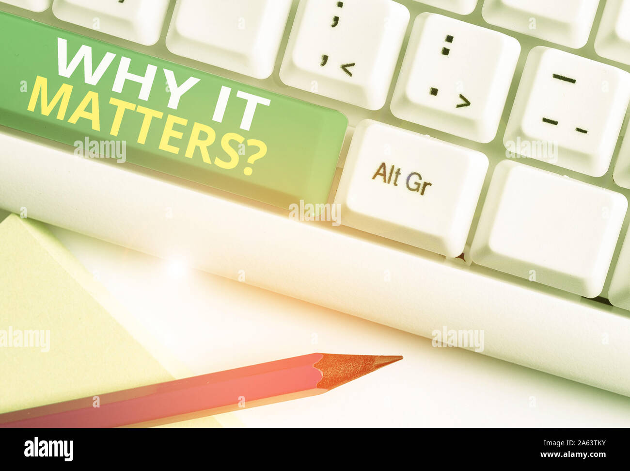 Word writing text Why It Matters Question. Business photo showcasing ...