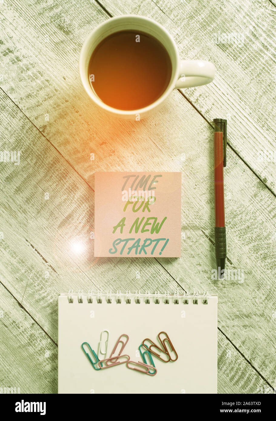 Conceptual hand writing showing Time For A New Start. Concept meaning ...