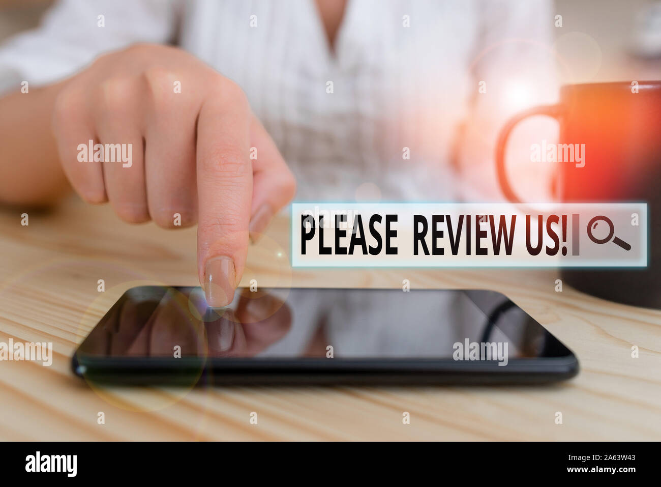 Conceptual hand writing showing Please Review Us. Concept meaning ...