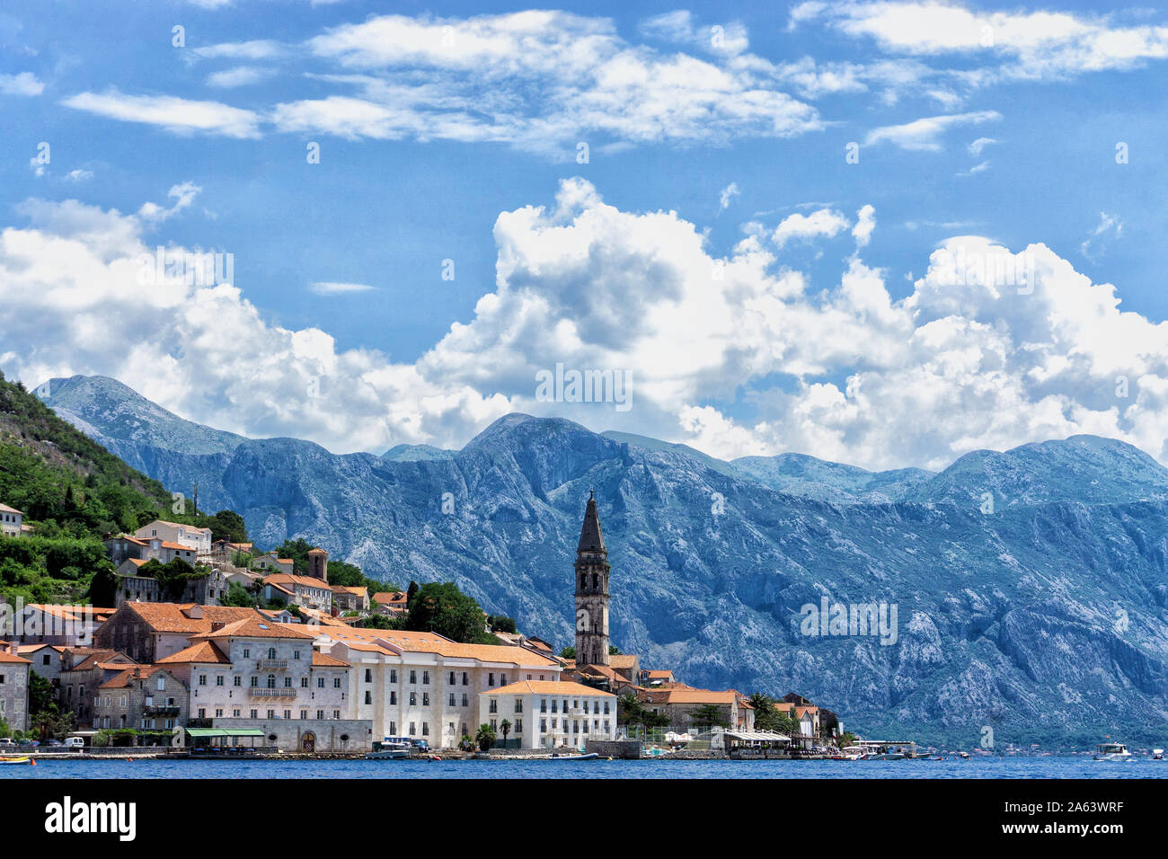 The medieval architecture of Perast looks great from the sea ...
