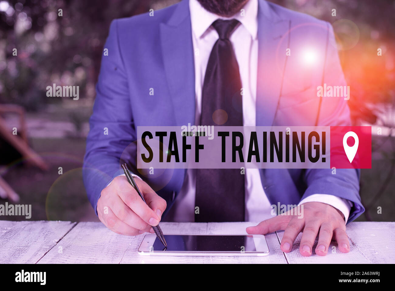 Word writing text Staff Training. Business photo showcasing program that helps employees learn ...