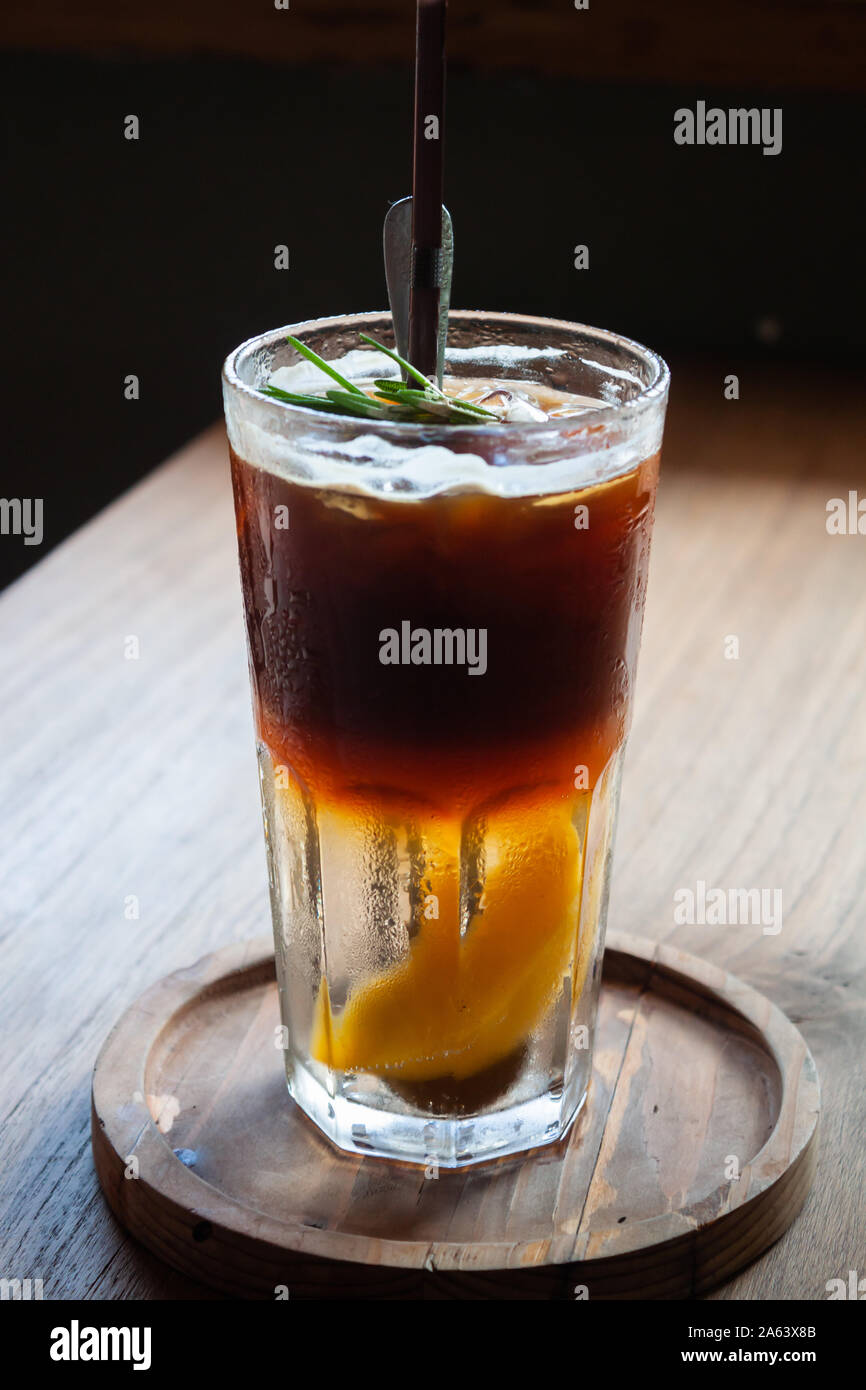 Iced coffee in coffee shop, stock photo Stock Photo - Alamy