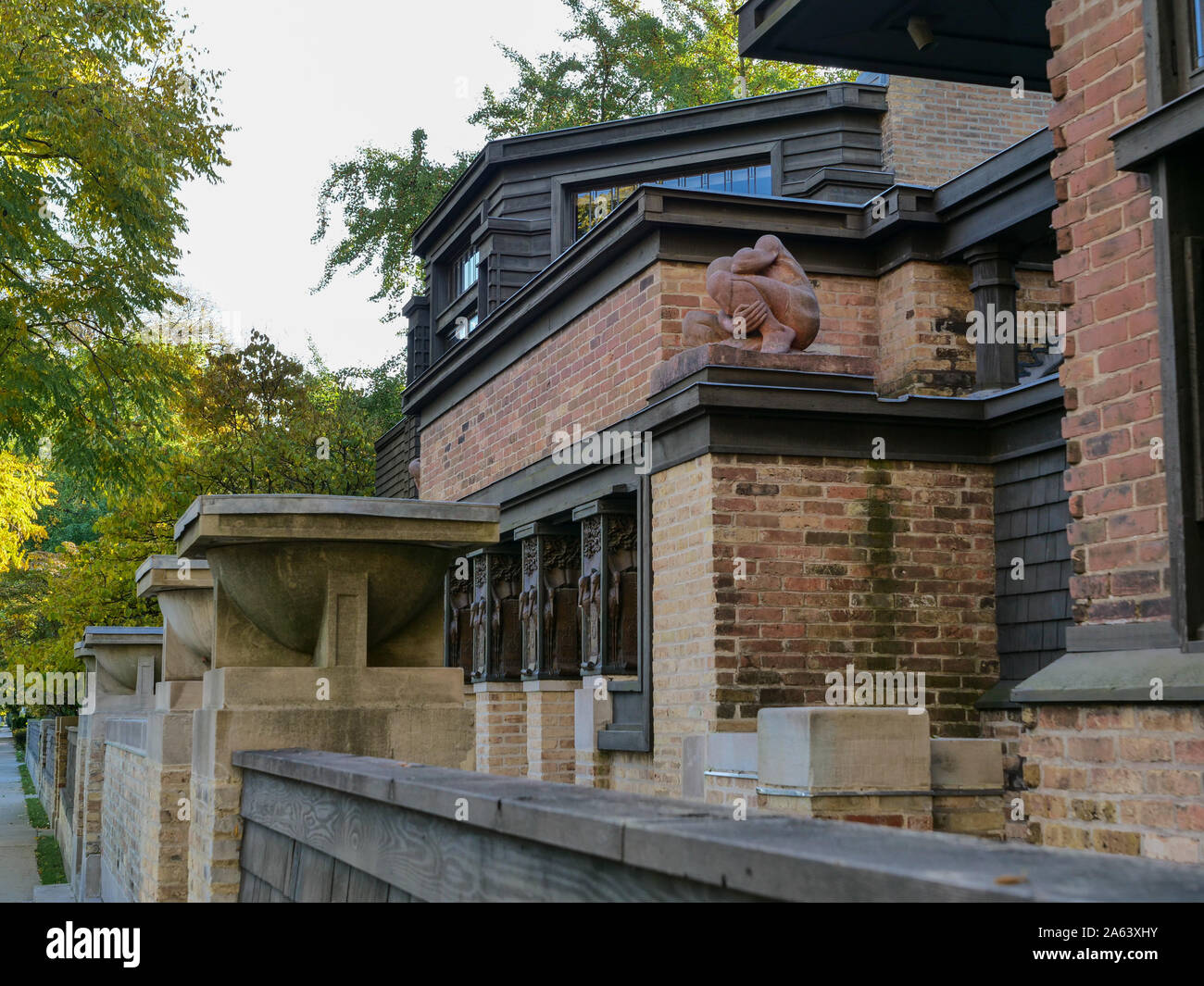 Frank Lloyd Wright Home and Studio. Oak Park, Illinois, USA Stock Photo ...