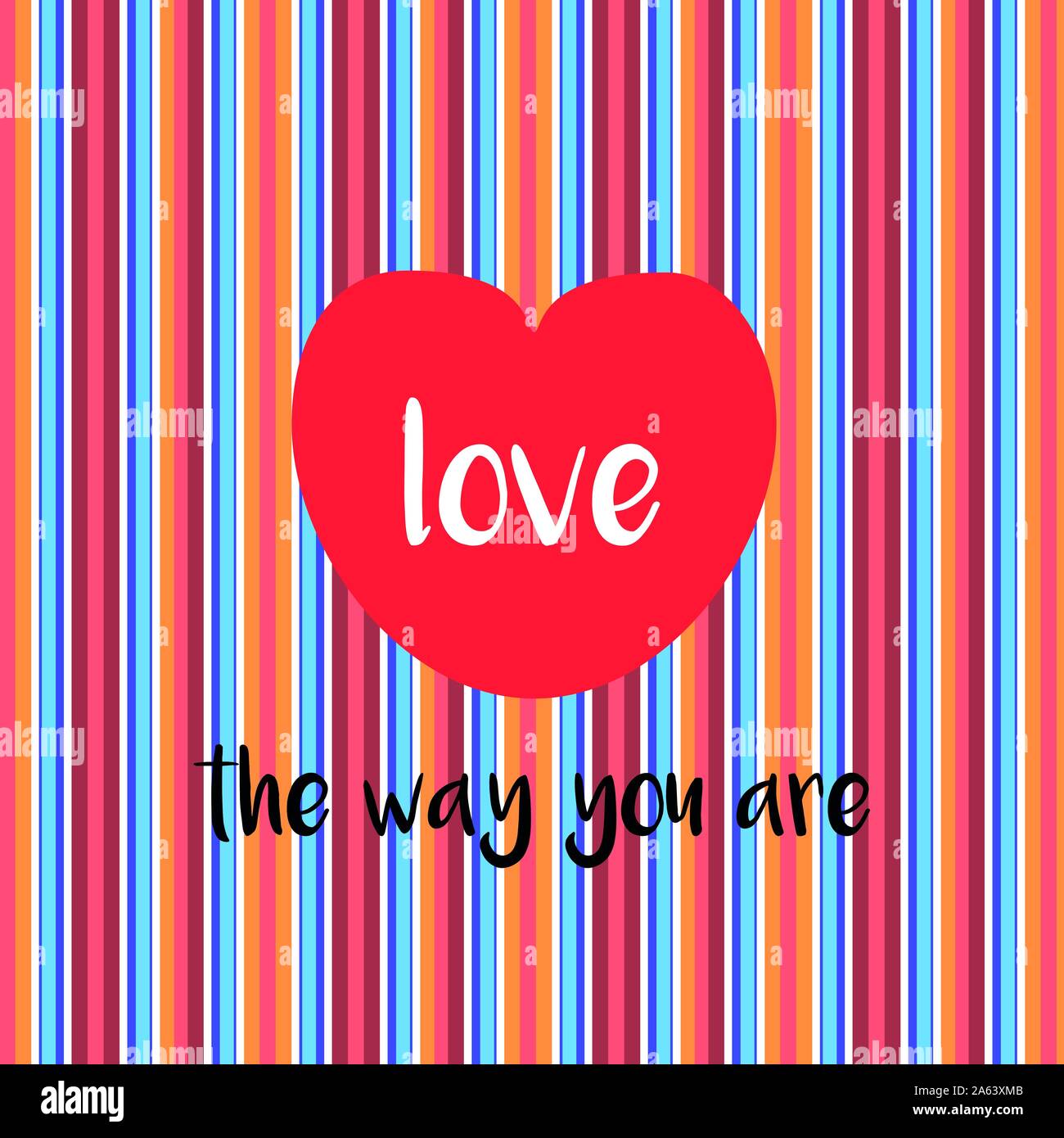 Colorful and positive message of love background vector illustration ...