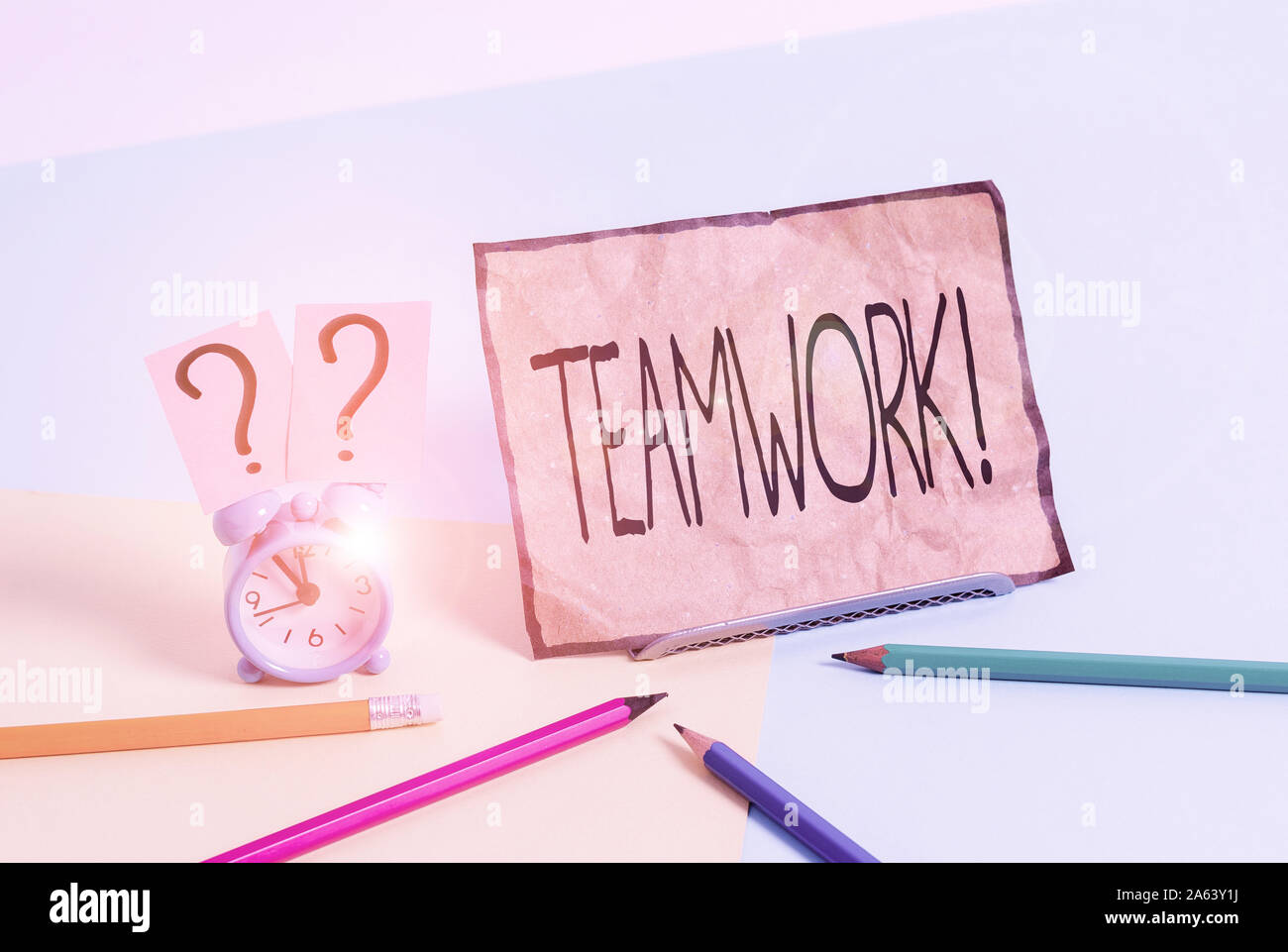 Writing note showing Teamwork. Business concept for combined action of ...