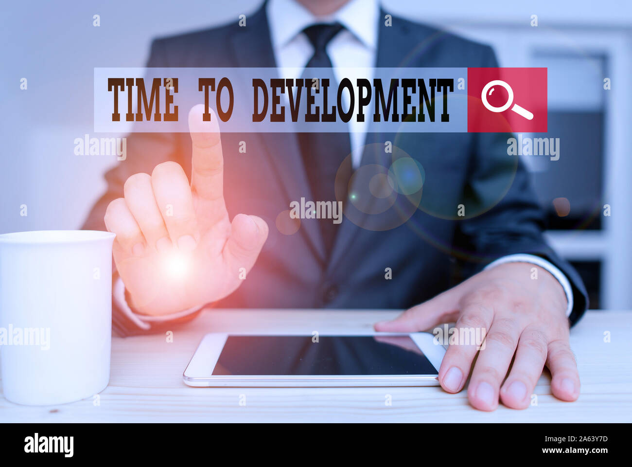 Conceptual hand writing showing Time To Development. Concept meaning a ...