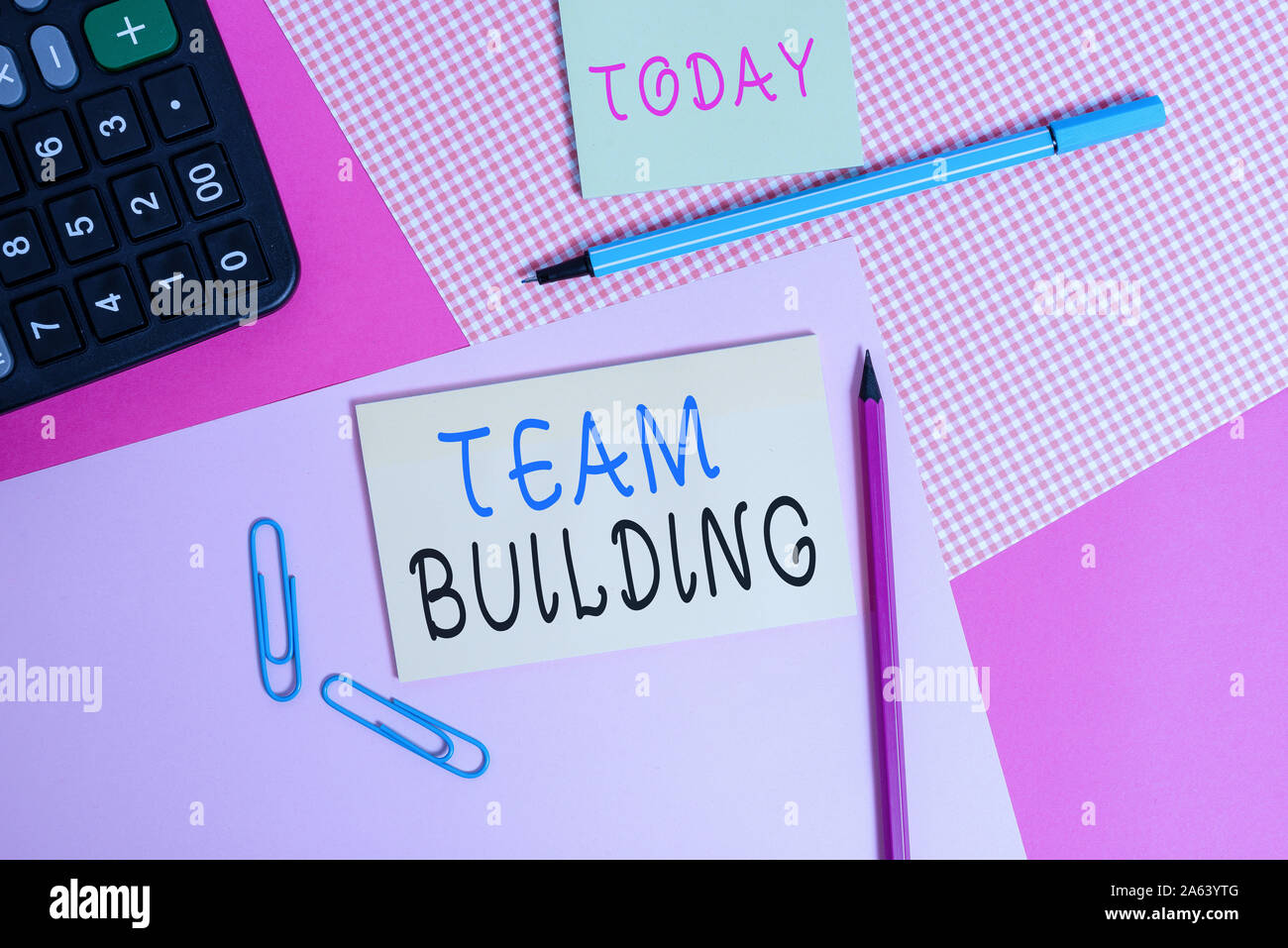 Handwriting text writing Team Building. Conceptual photo various types ...