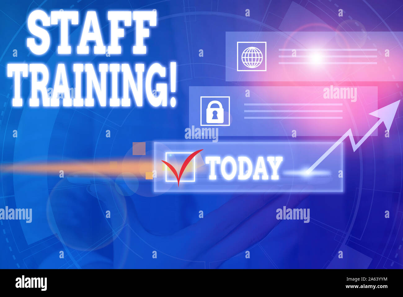 Handwriting text writing Staff Training. Conceptual photo program that ...