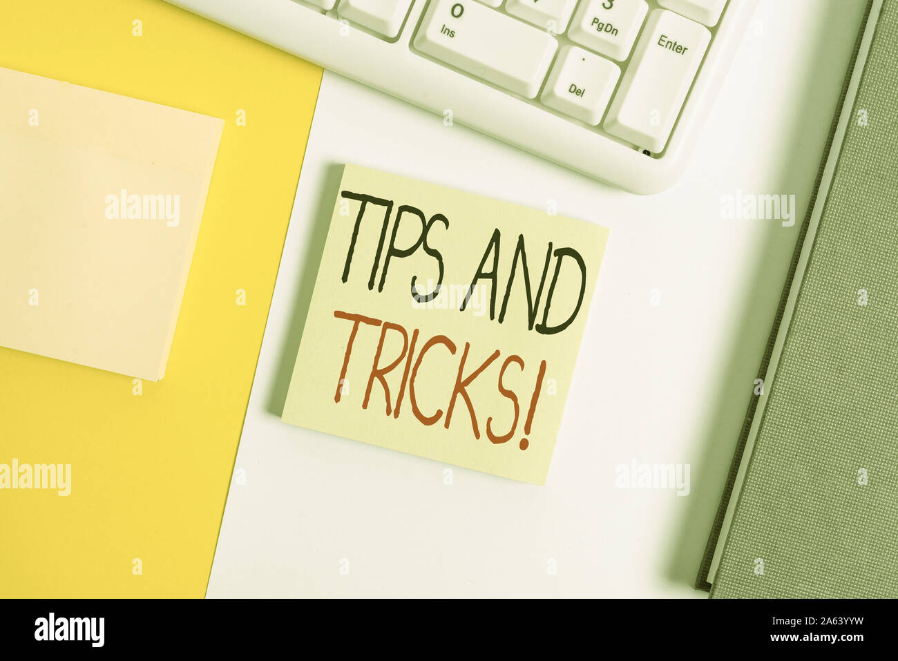 Text sign showing Tips And Tricks. Business photo showcasing means ...