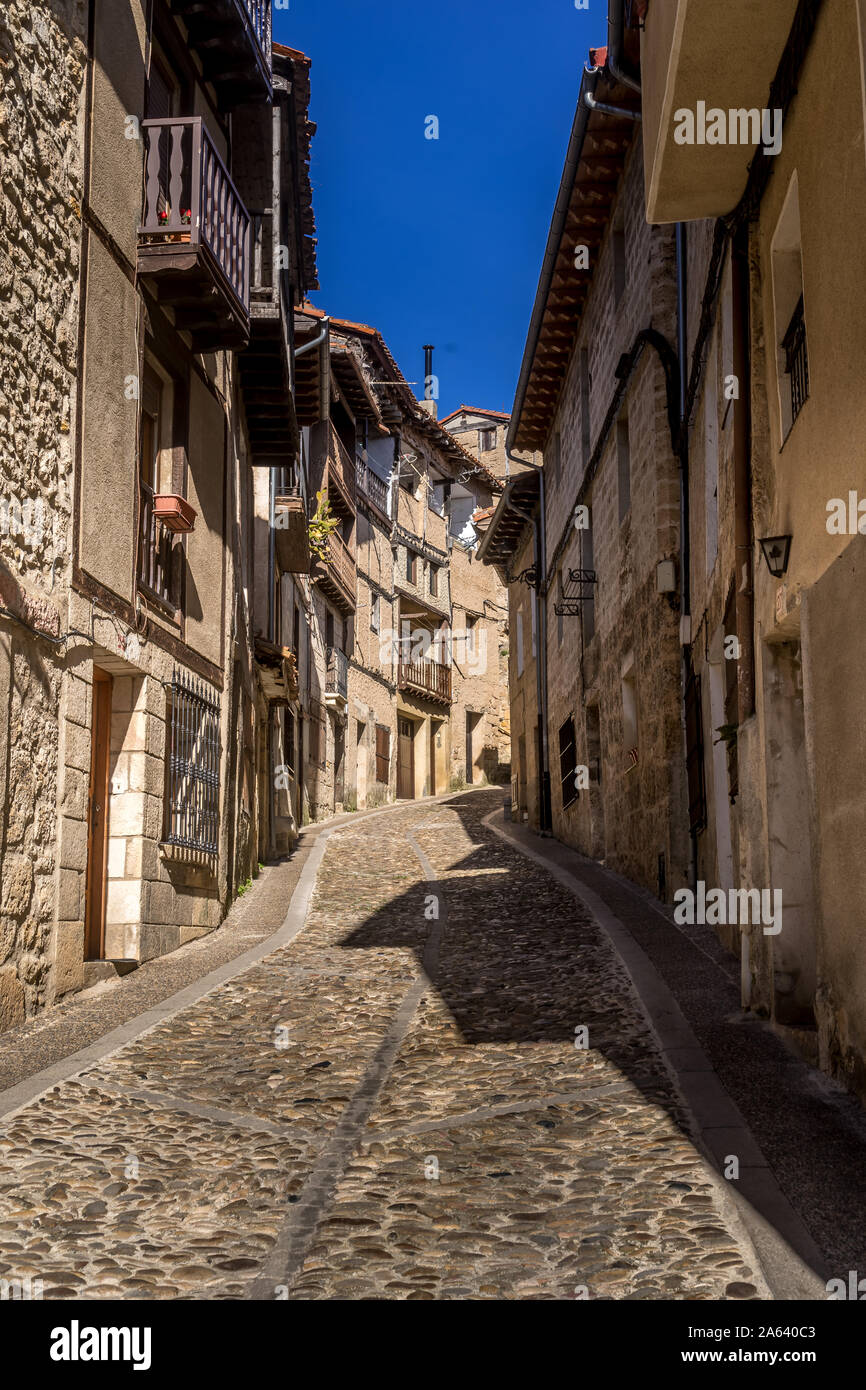 Frias aerial panorama of the medieval village with a castle and ...
