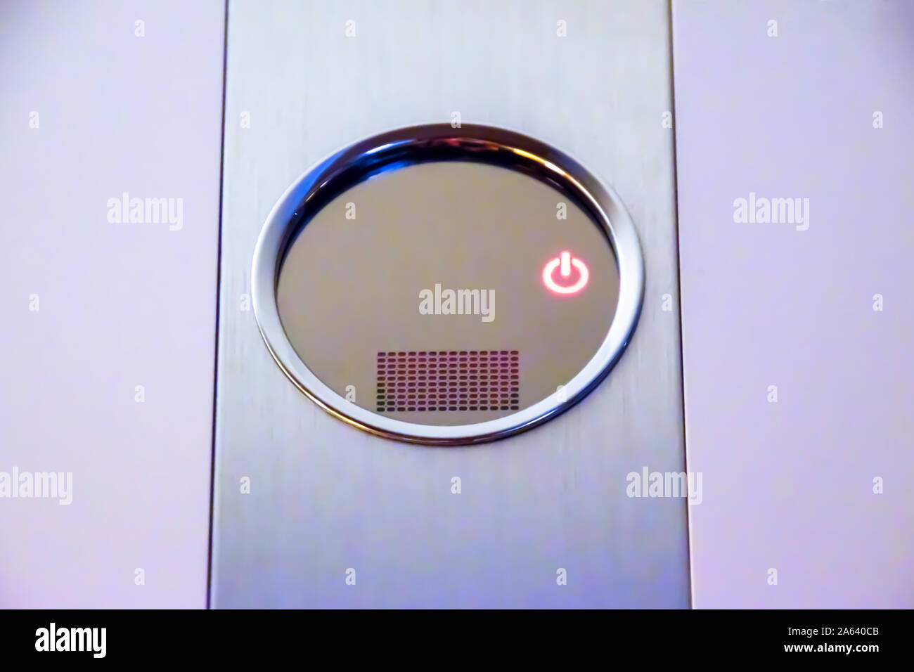 The power indicator on the panel split system. high tech equipment ...