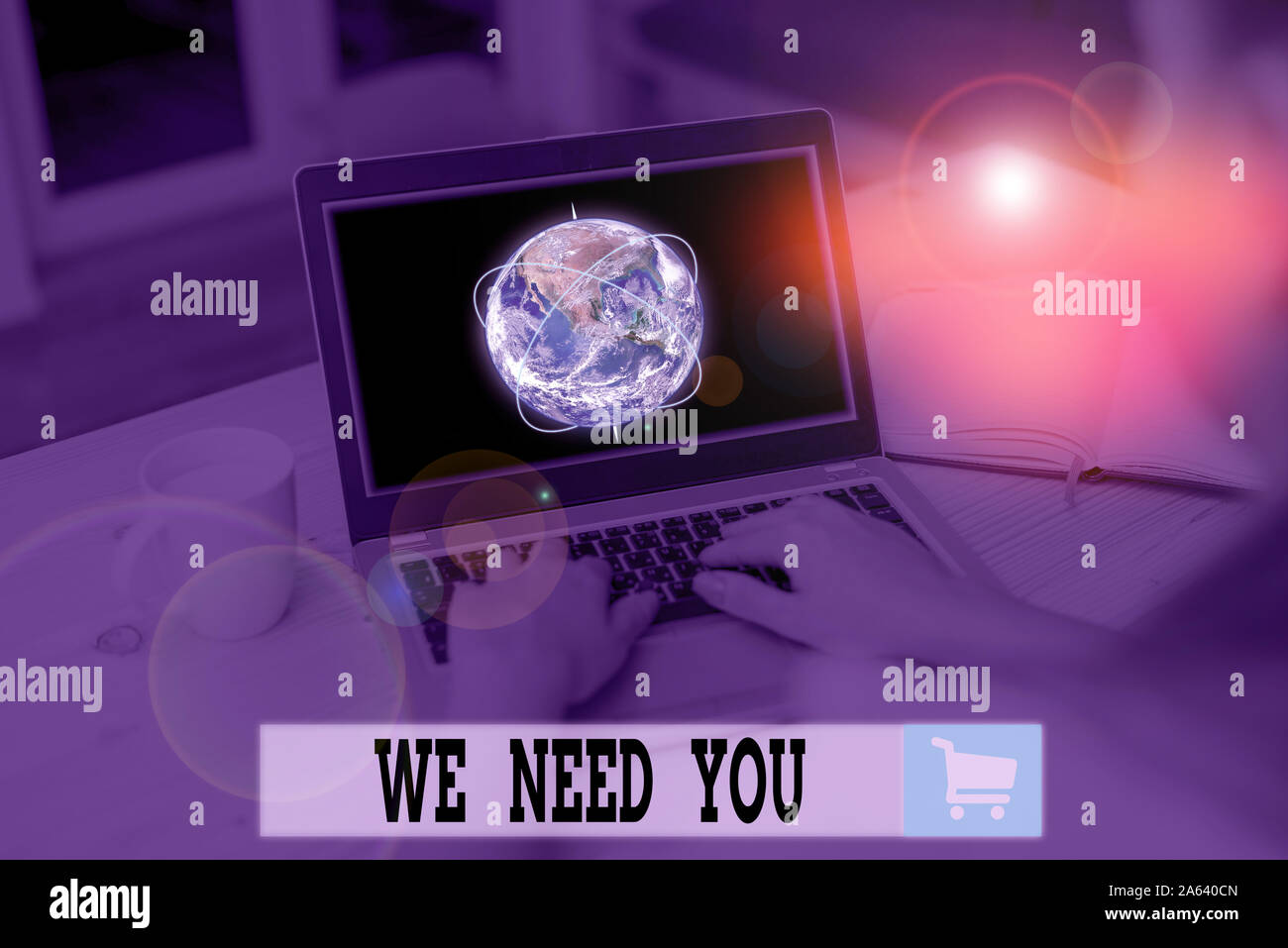 Text sign showing We Need You. Business photo text to fulfill the needs ...