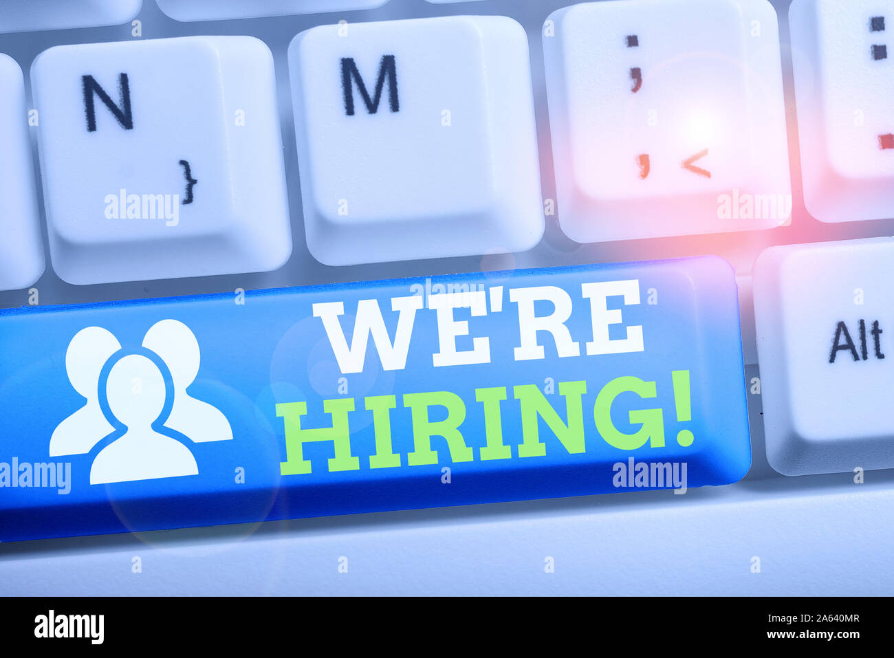 Conceptual hand writing showing We Re Hiring. Concept meaning process ...