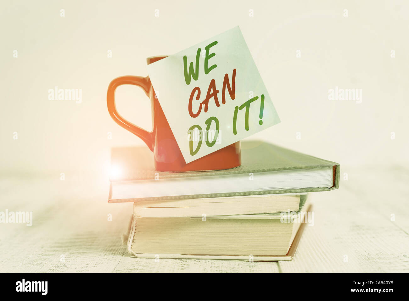 Conceptual hand writing showing We Can Do It. Concept meaning see ...