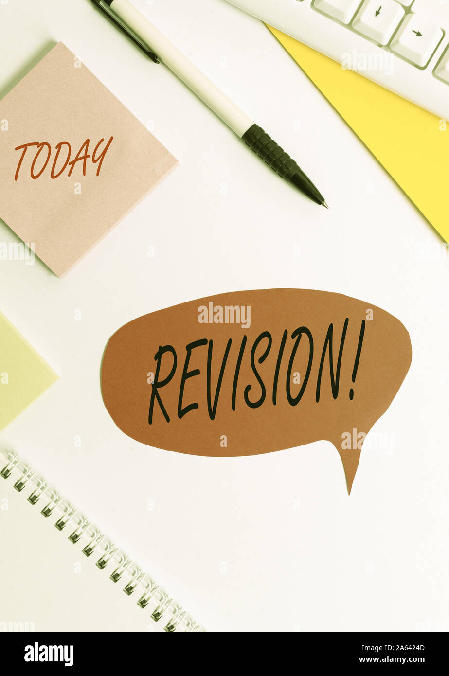 Word writing text Revision. Business photo showcasing action of ...